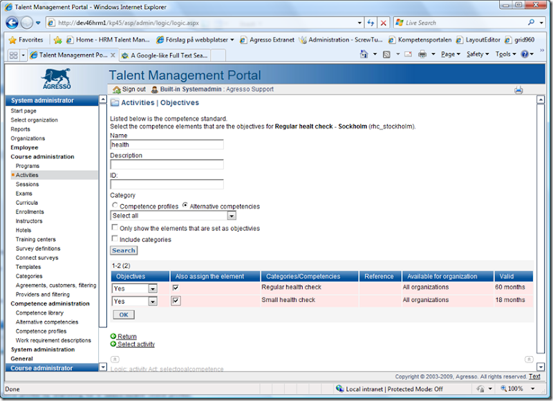 Agresso Talent Management